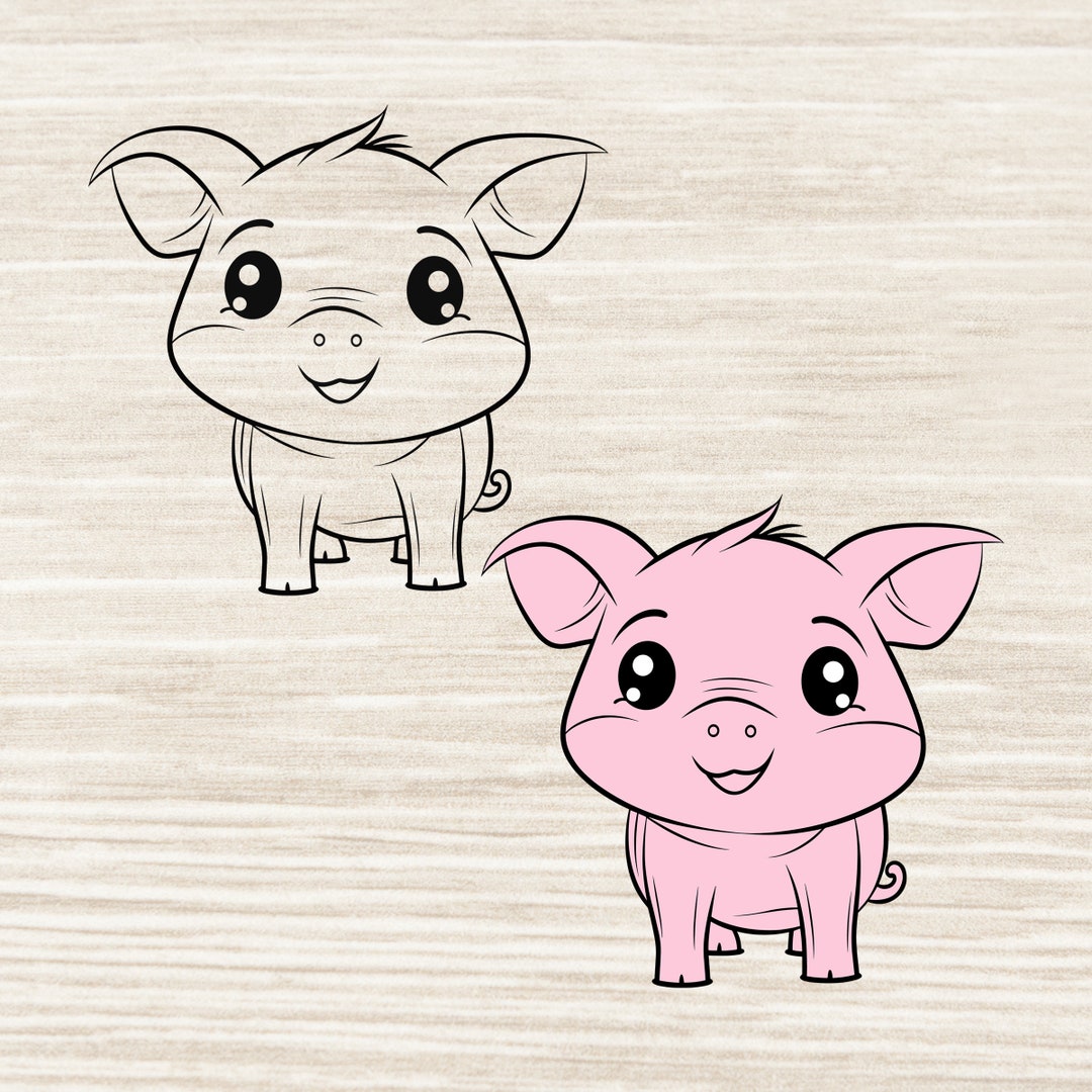 Cute Pig Svg Png Baby Pig Svg Pig Png Pig Clipart Svg Cut Files | V26 ...