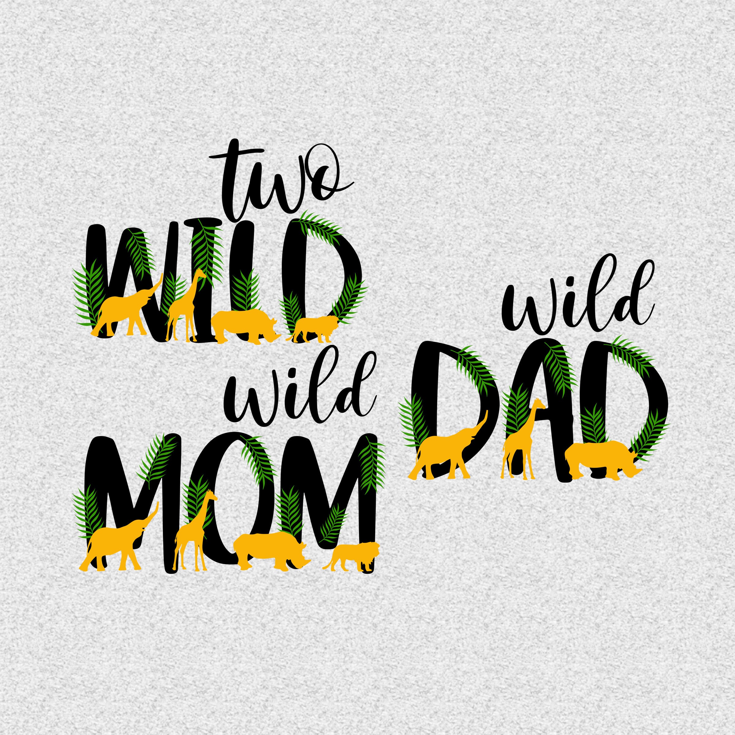 Two Wild SVG 2 Birthday SVG Safari Two Wild Animal SVG - Etsy Canada