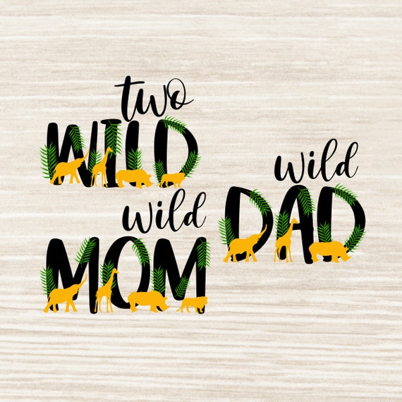 Two Wild SVG 2 Birthday SVG Safari Two Wild Animal SVG - Etsy
