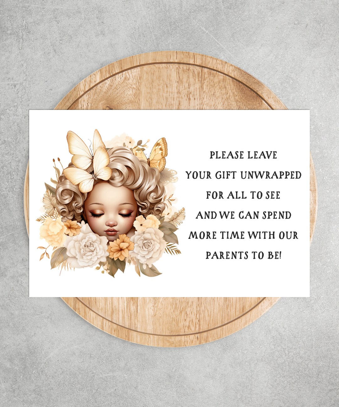 Baby Shower Tags Printable Display Shower Gift Tag Insert Unwrapped ...