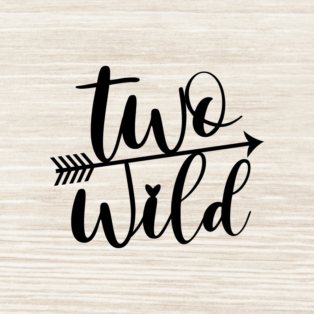 Two Wild SVG Second Birthday Cake Cupcake Topper Baby Boy Girl 2nd ...