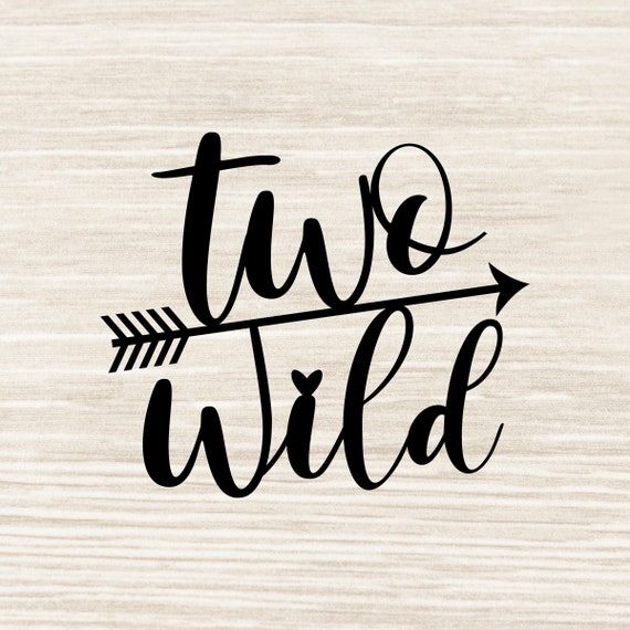 Two Wild SVG Second Birthday Cake Cupcake Topper Baby Boy | Etsy