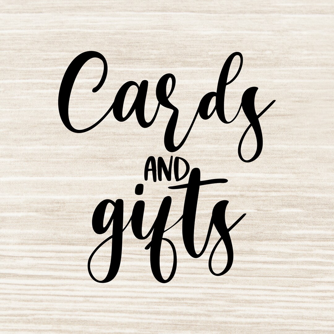 Cards and Gifts Sign Svg Advice and Wishes Svg Wedding SVG File | N451 ...