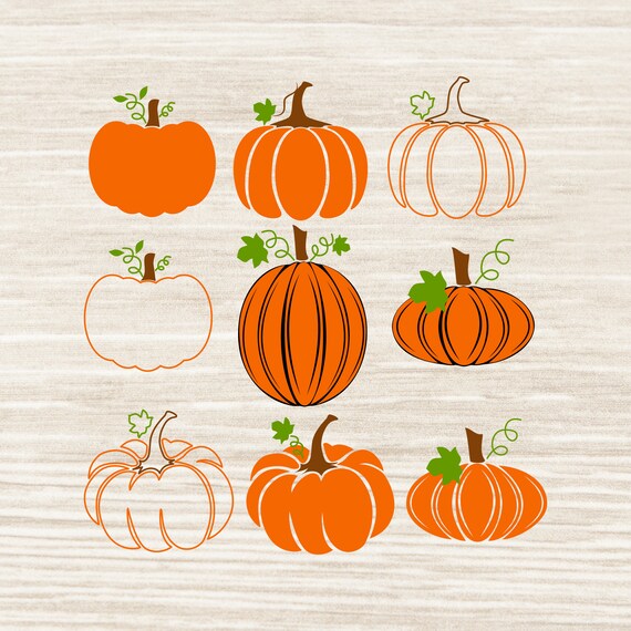 Pumpkin SVG Pumpkin Bundle Svg Fall Pumpkin Svg Silhouette | Etsy