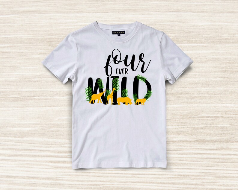 Four Ever Wild SVG Four Birthday SVG Safari Wild Four SVG | Etsy Canada