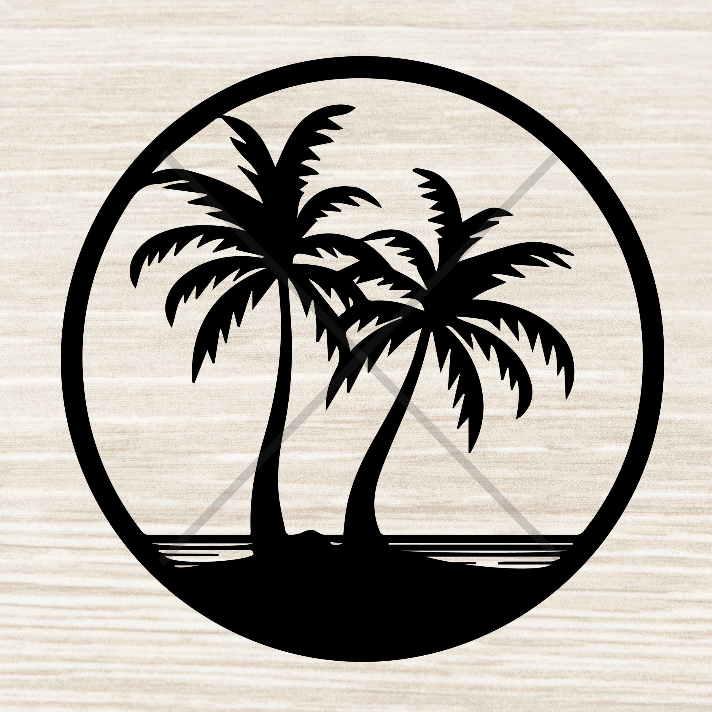 Black Palm Tree Logo