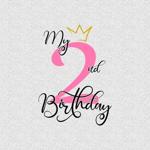 Two Birthday Svg, Second Birthday SVG, 2nd Birthday Svg, Birthday Svg ...