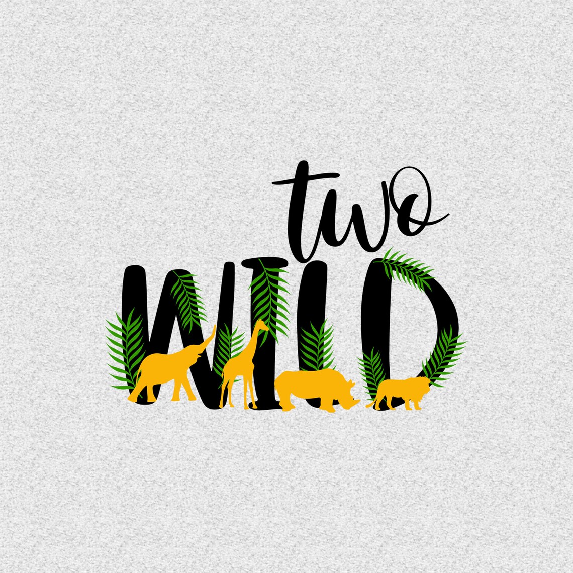 Two Wild SVG 2 Birthday SVG Safari Two Wild Animal SVG - Etsy