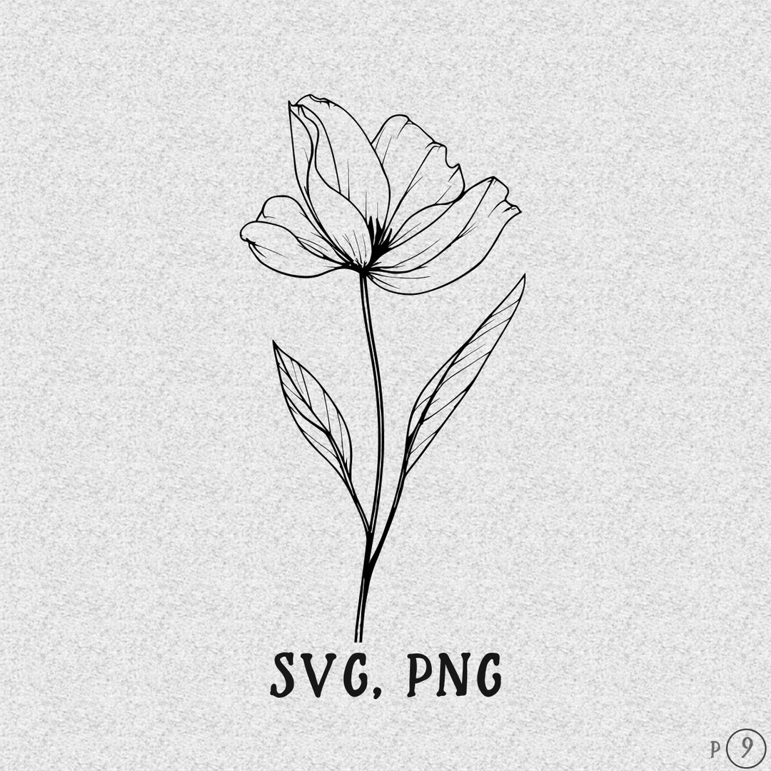 Flower SVG PNG Flower Cut File Flower Png Cut Files for Cricut ...