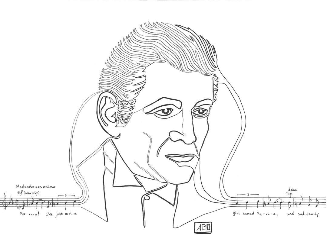 Leonard Bernstein, Portrait - Etsy