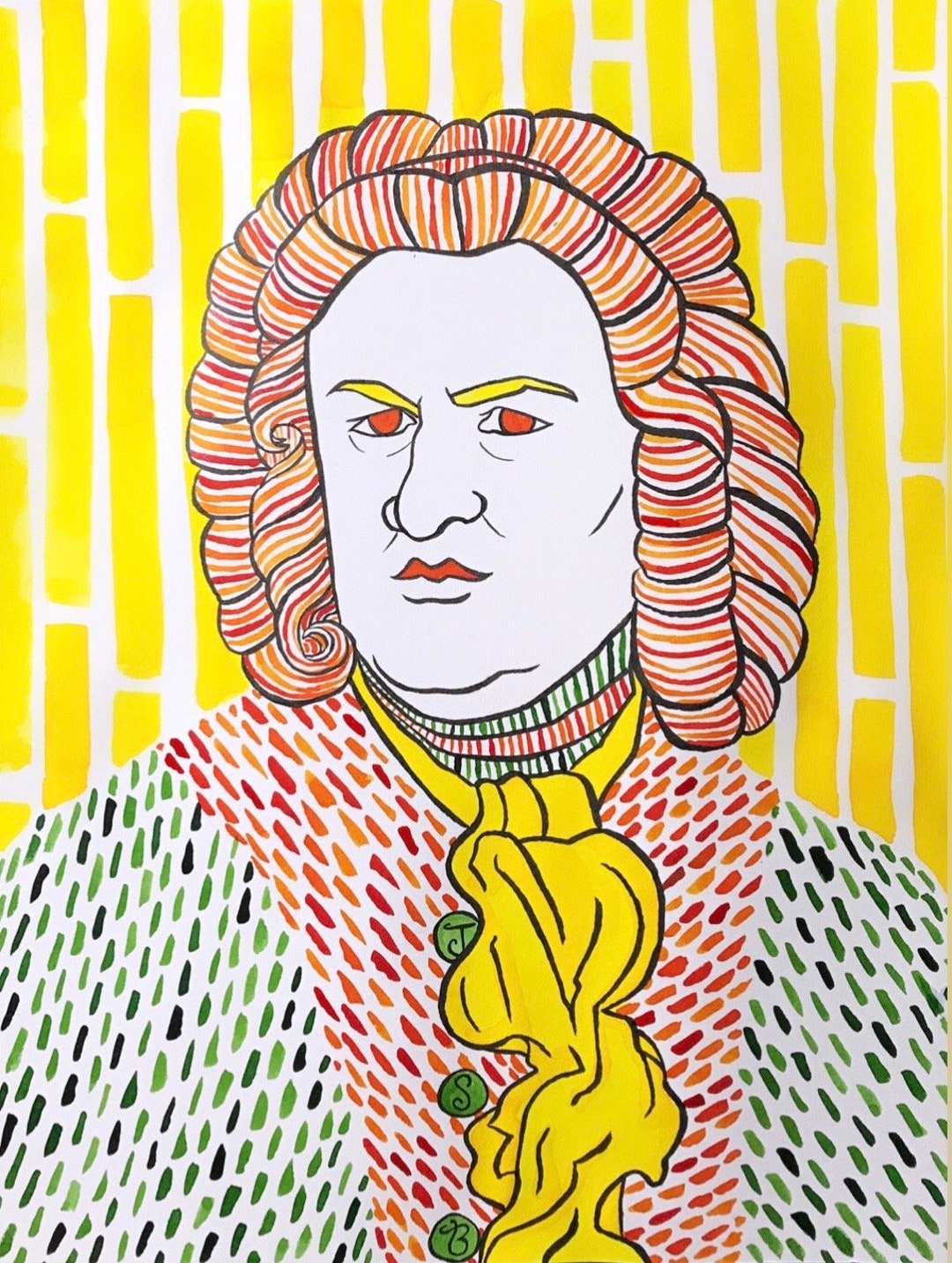 J.S. Bach, Art Print - Etsy