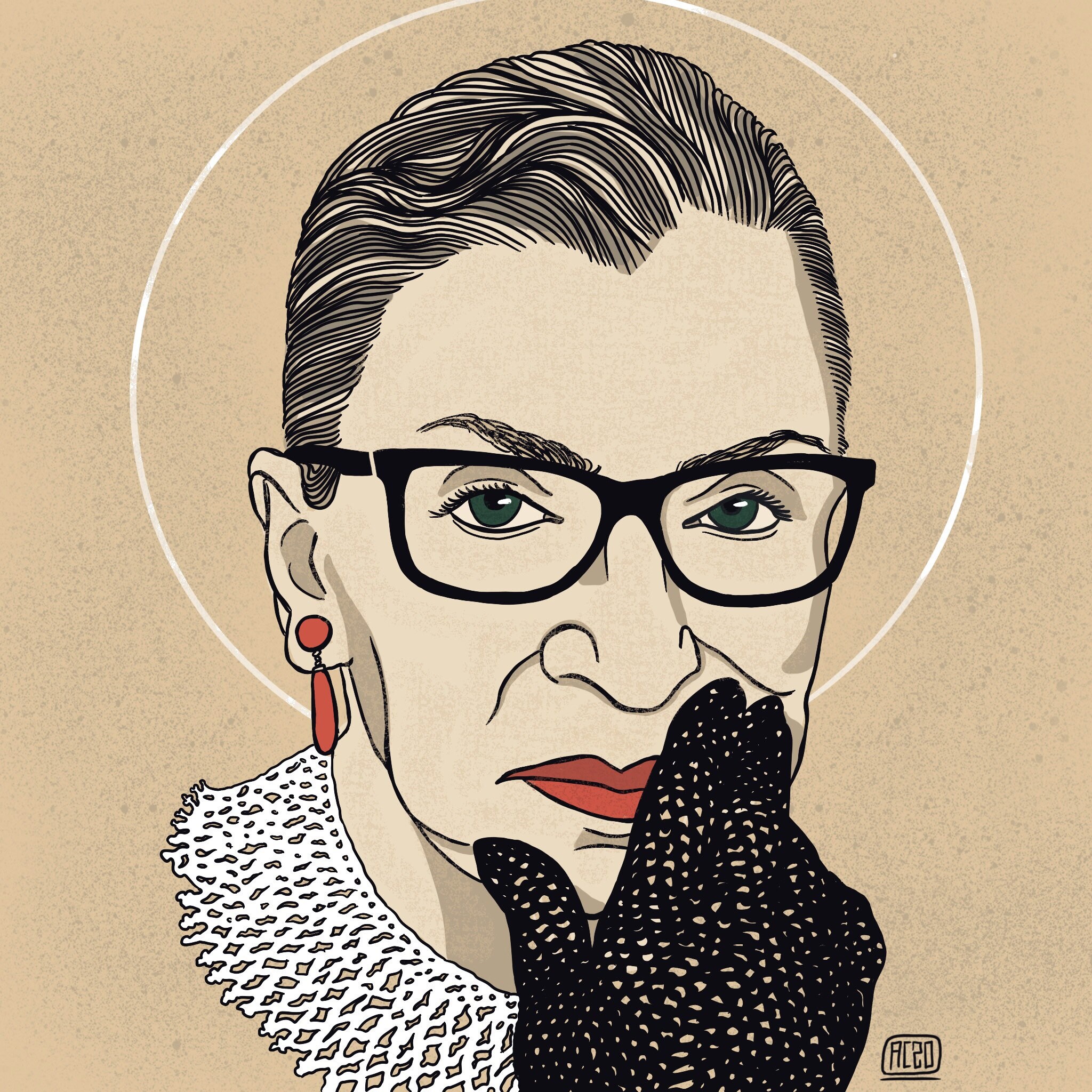 Ruth Bader Ginsburg, Portrait - Etsy