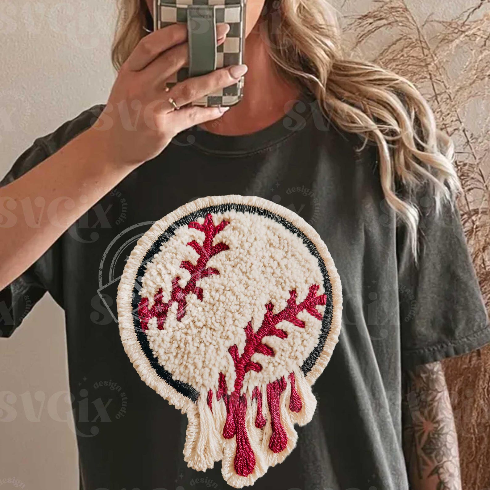 Baseball PNG, Faux Yarn Dripping Ball Sublimation, Baseball Chenille ...