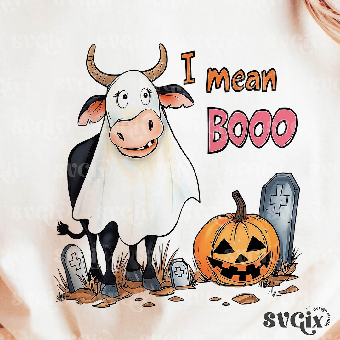 I Mean Boo Png, Boo Cow Halloween Png by Svgix - Etsy