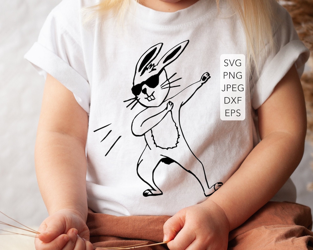 Funny Dabbing Bunny Easter SVG Png Cutting Files for Cricut and ...