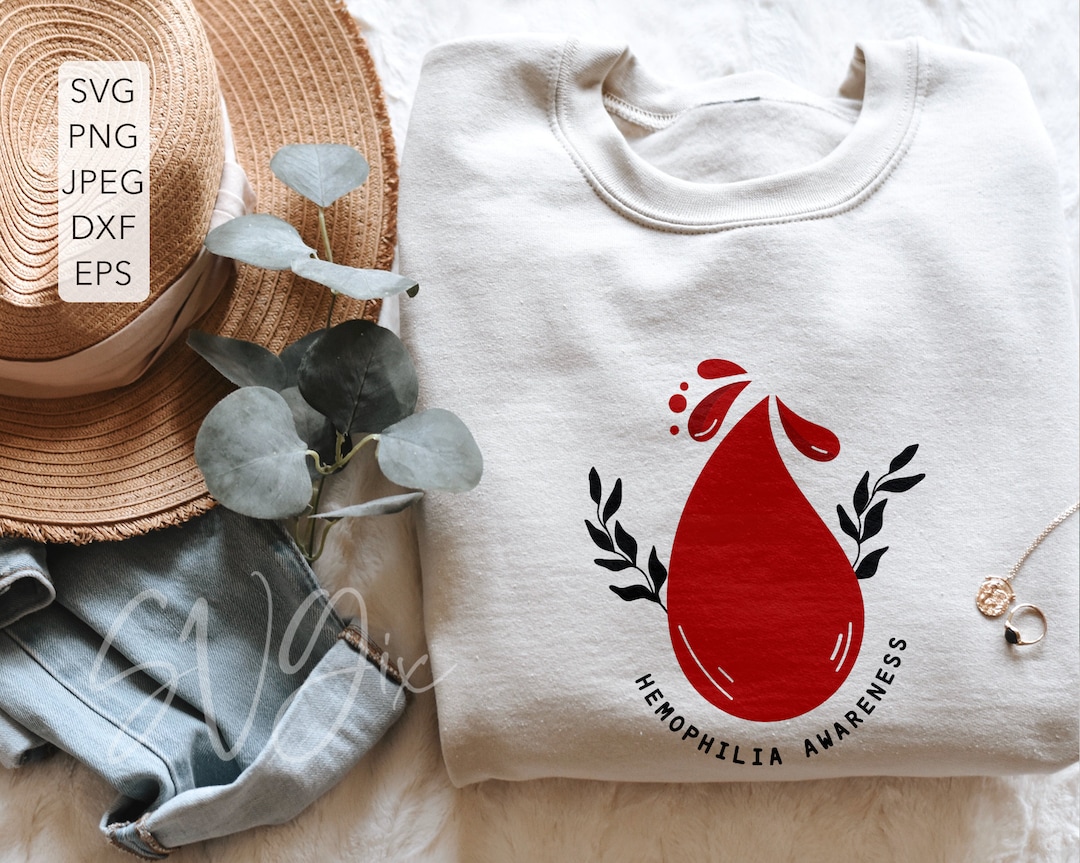 Hemophilia Awareness Ribbon SVG, Hemophiliac Design, Hemophilia SVG ...