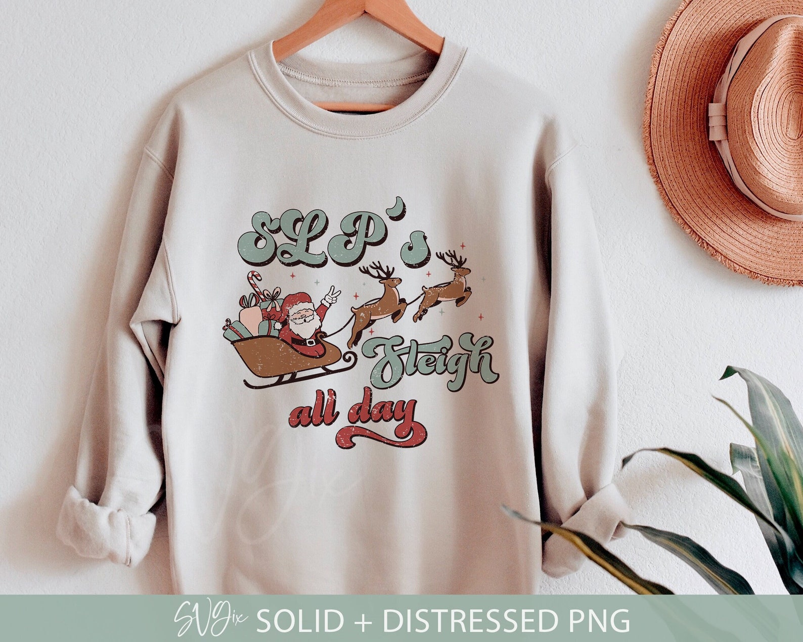 Slps Sleigh All Day Png Speech-language Pathologists Christmas - Etsy