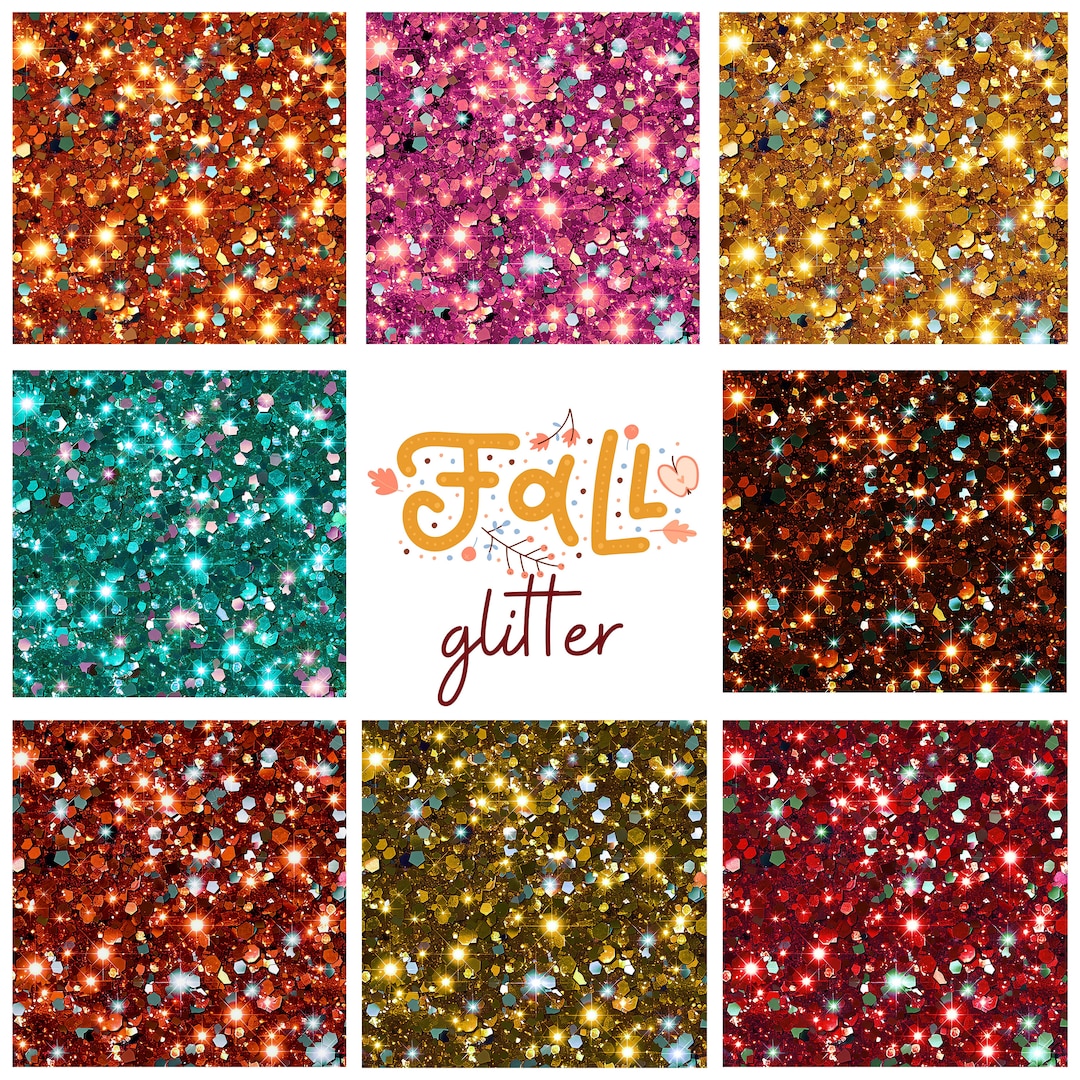 Fall Glitter Seamless Pattern Bundle by Svgix, Glitter Bundle, Glitter ...