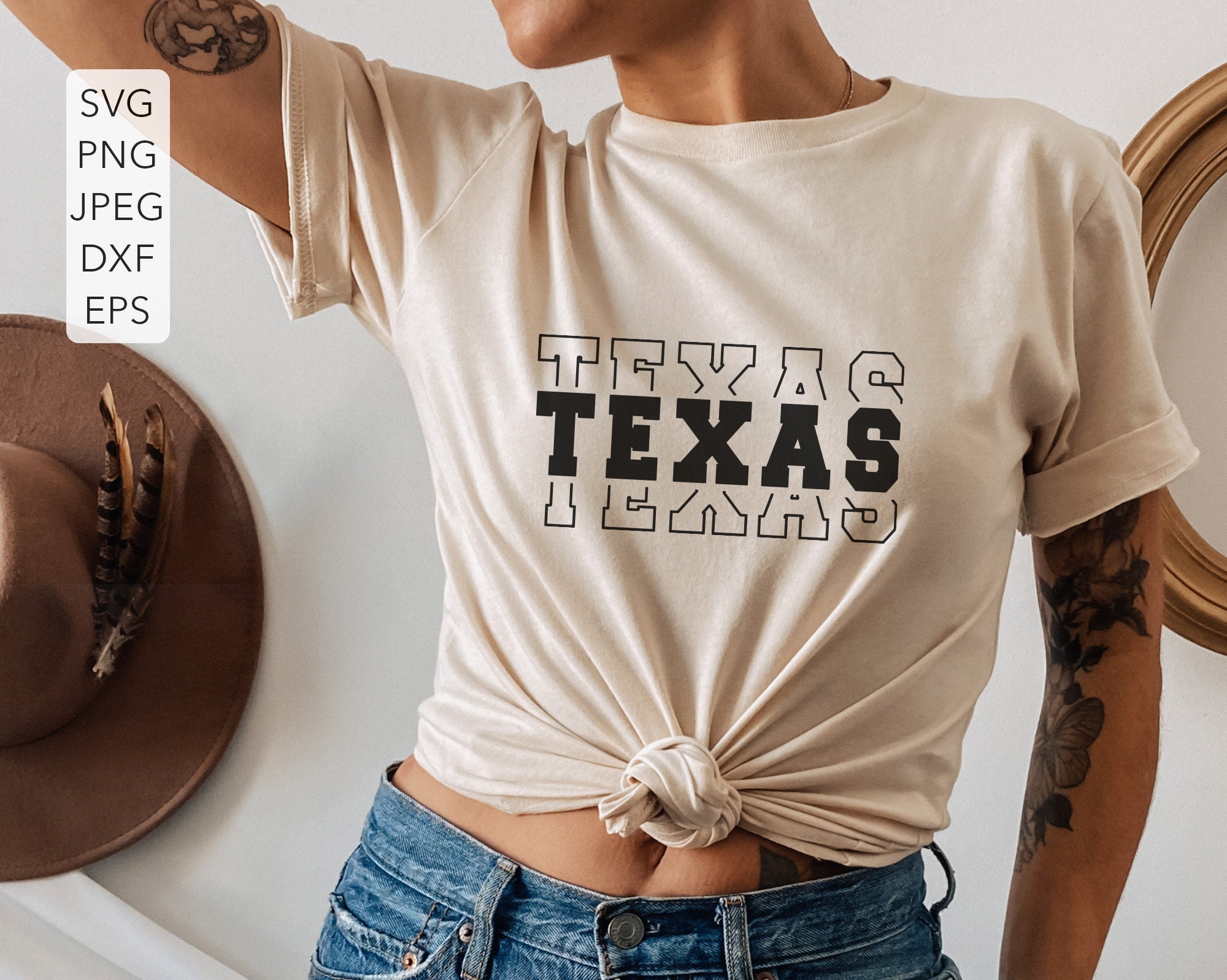 Texas Stacked SVG Texas Svg Texas State SVG Texas Mirrored | Etsy