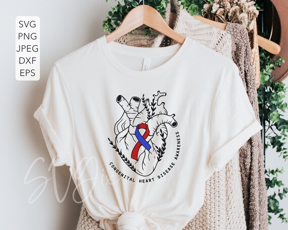 Congenital Heart Disease Awareness Svg SVG for Heart Disease | Etsy