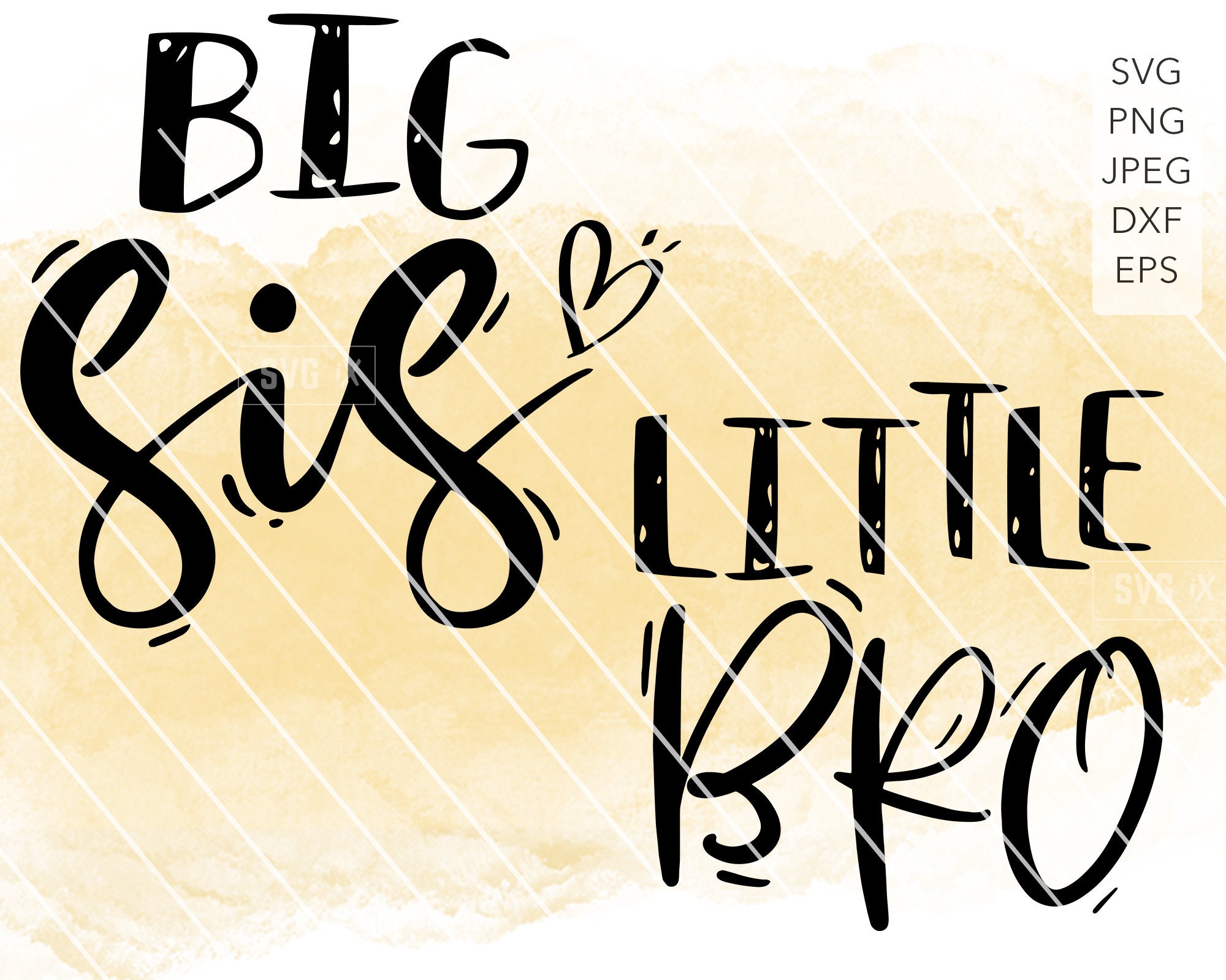 Big Sis Little Bro SVG Big Sister Little Brother SVG - Etsy