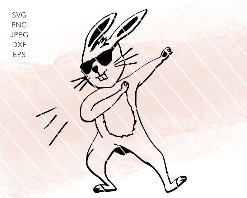 Funny Dabbing Bunny Easter SVG Png Cutting Files for Cricut - Etsy