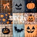 Halloween Patchwork Quilt Seamless Pattern by Svgix Digital Paper ...