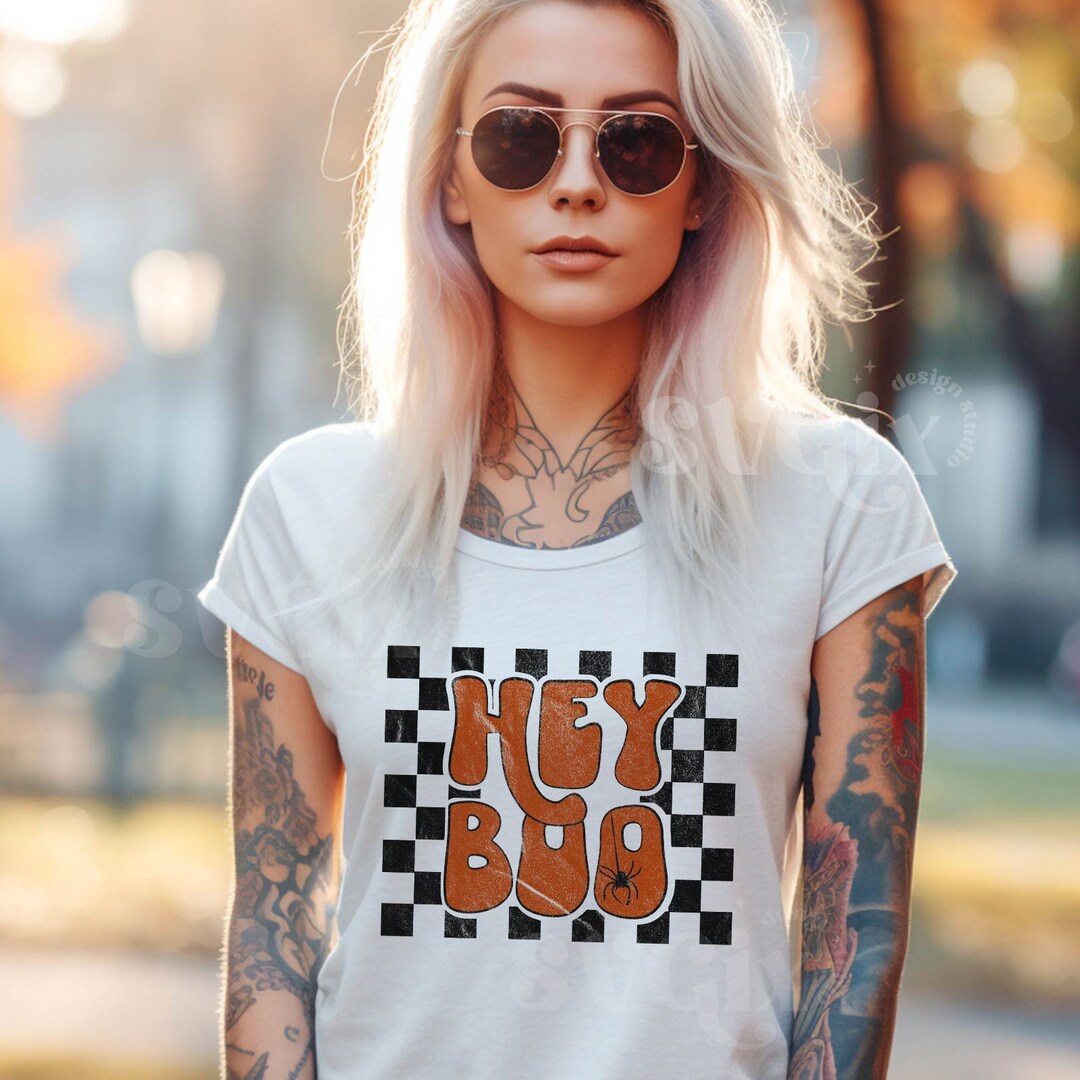 Hey Boo Svg Women's Halloween PNG Svg - Etsy