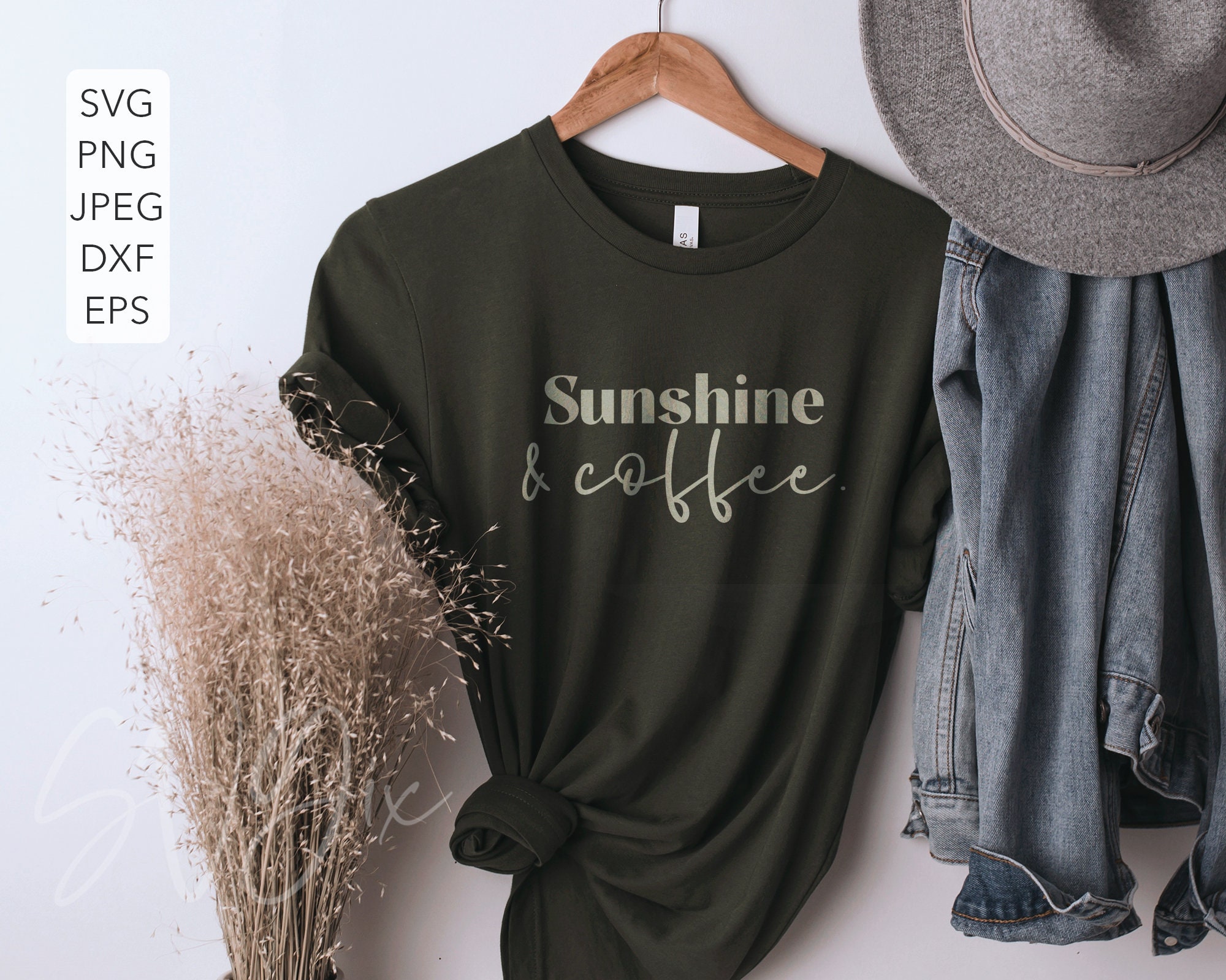 Sunshine and Coffee Svg Sunshine & Coffee Svg Cricut | Etsy