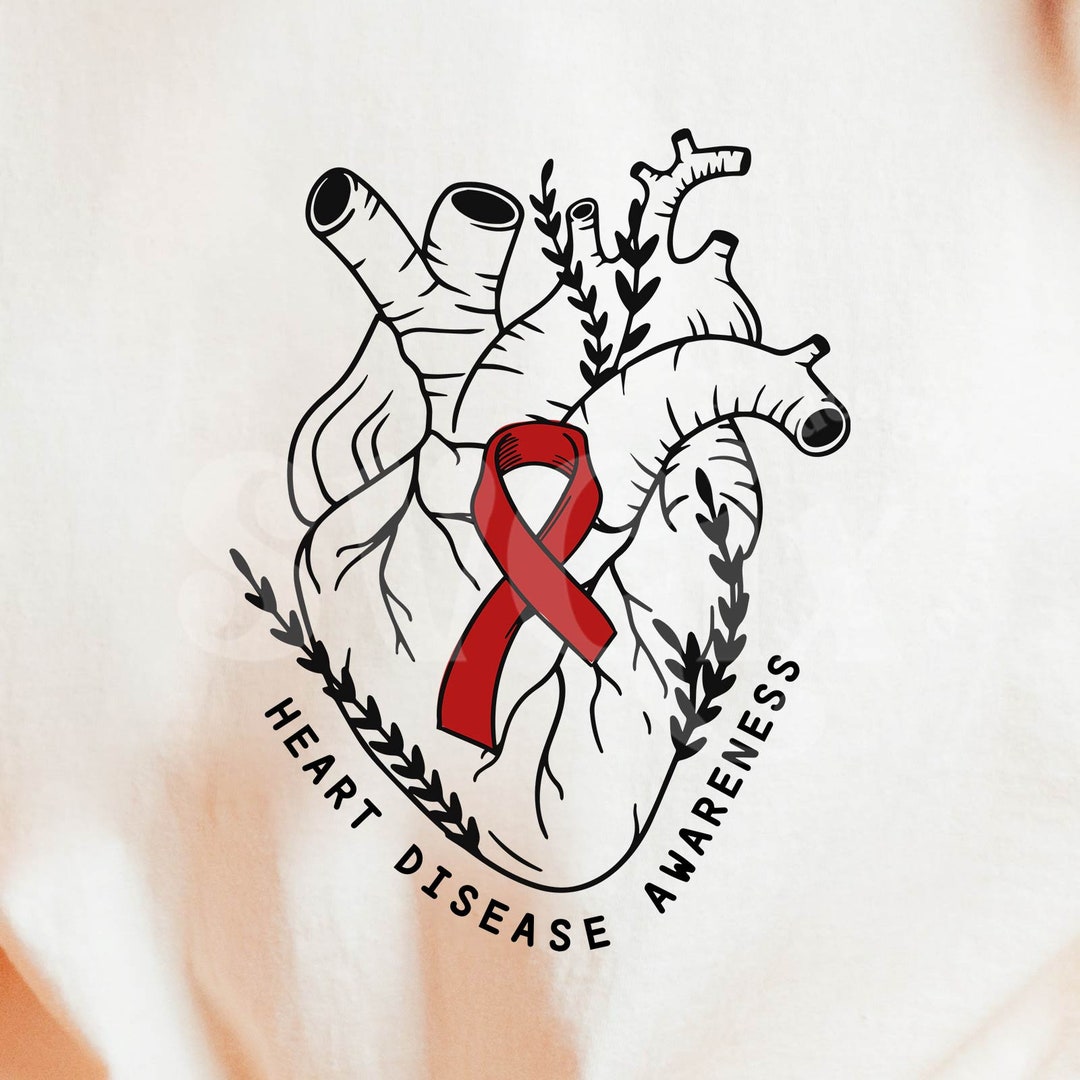Heart Disease Awareness Svg, I Wear Red Svg, Heart Surgery Svg, SVG for ...