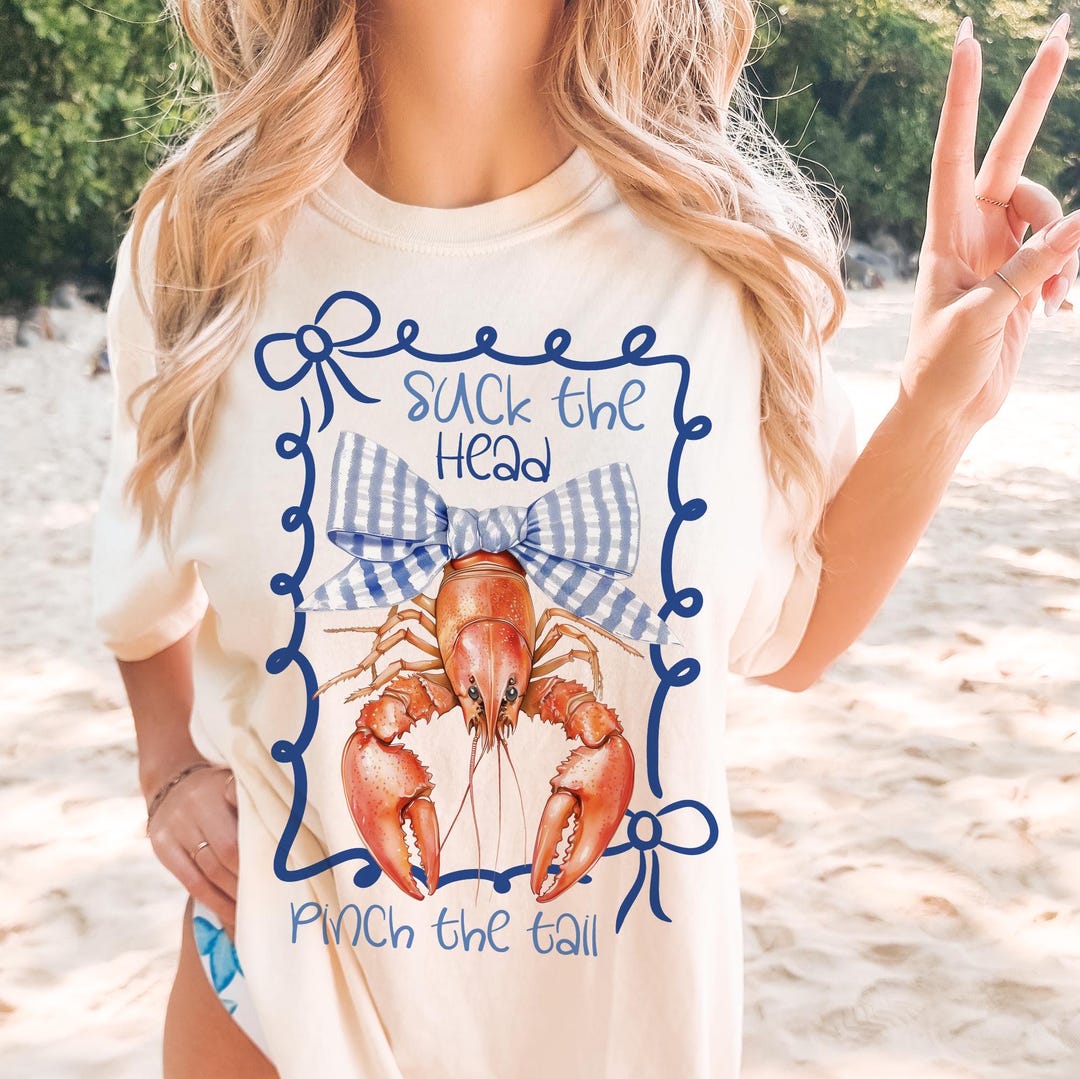 Suck the Head Pinch the Tail PNG, Crawfish Boil Design, Seafood ...