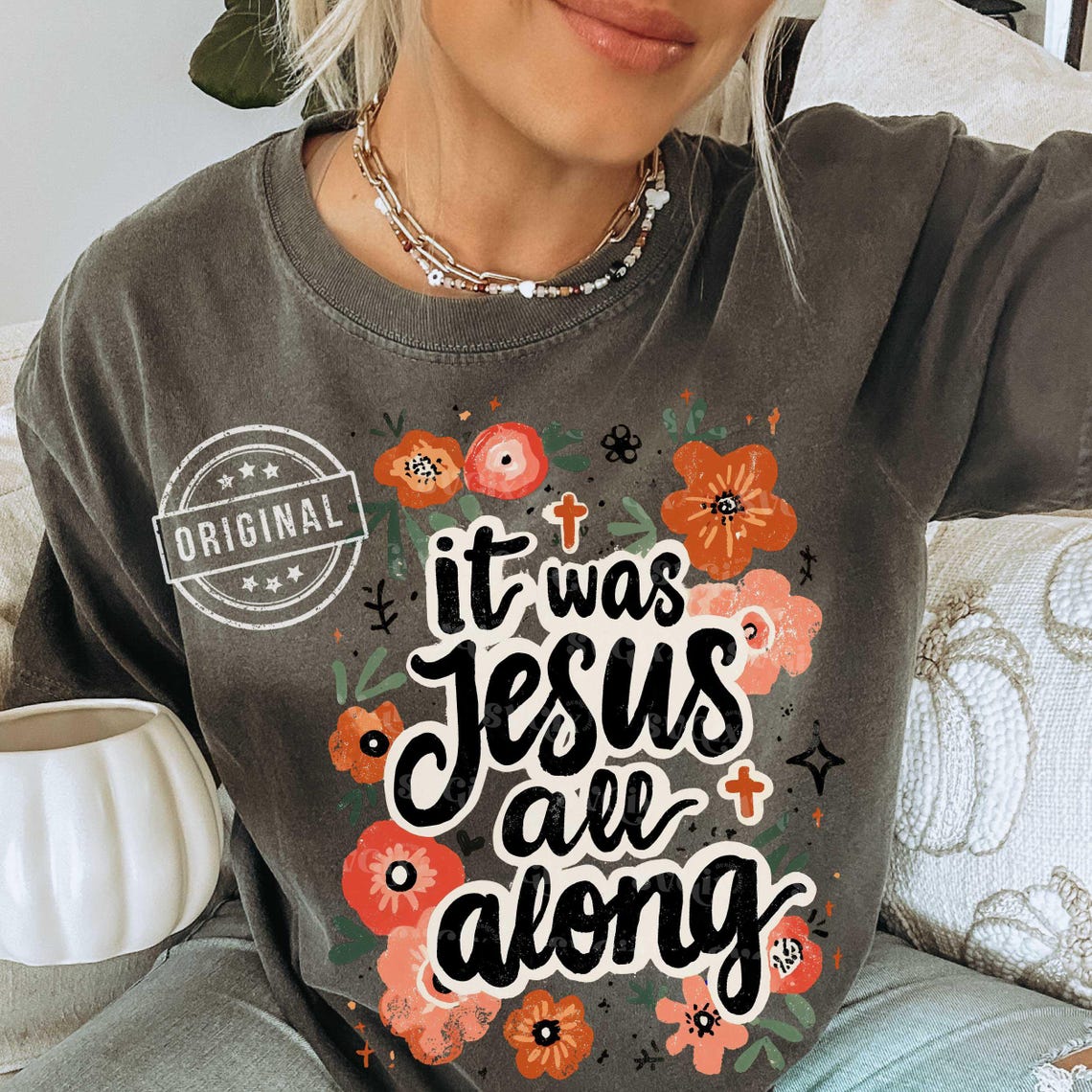 It Was Jesus All Along, Fall Faith PNG, Jesus Autumn PNG, Bible Verse ...
