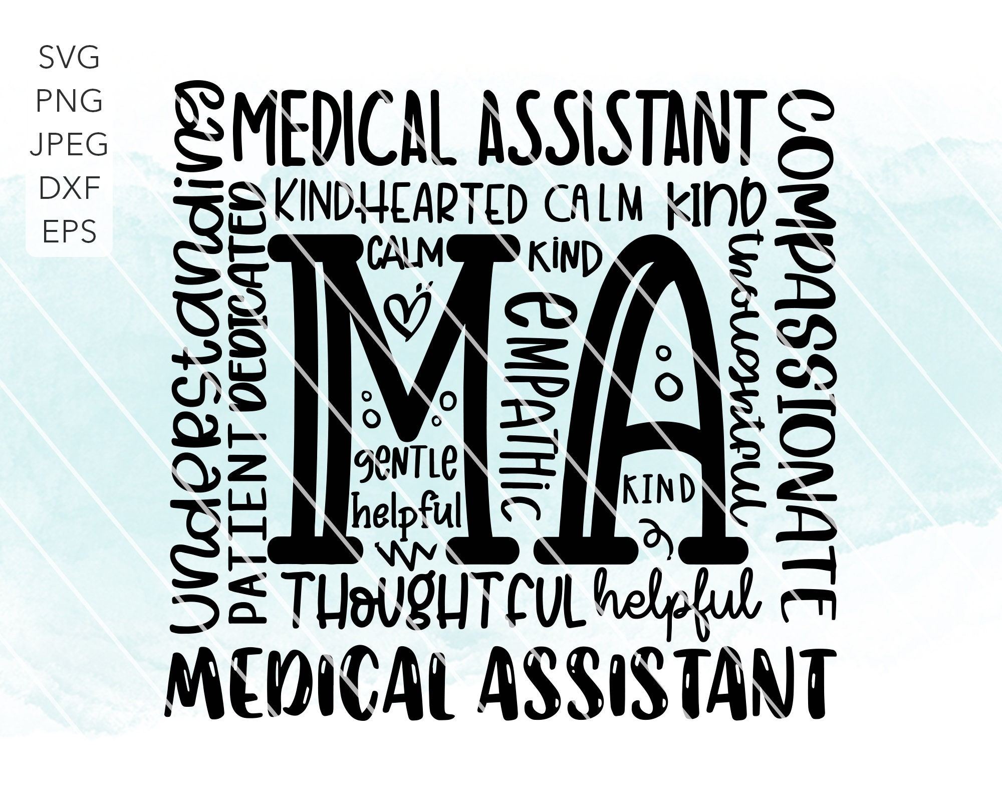Medical Assistant Svg MA Svg Rma Svg Cma Svg Medical | Etsy