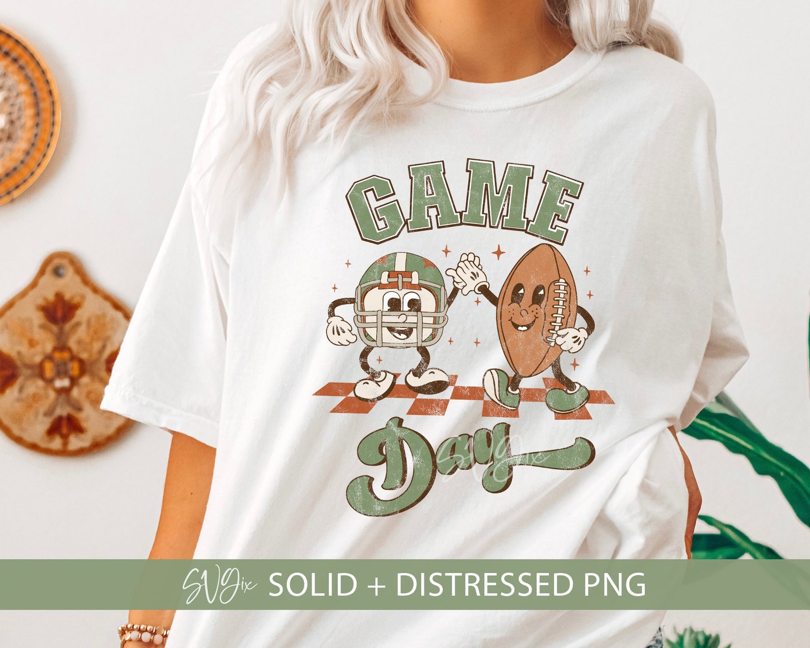 Game Day Football Png Distressed Retro Game Day Png - Etsy