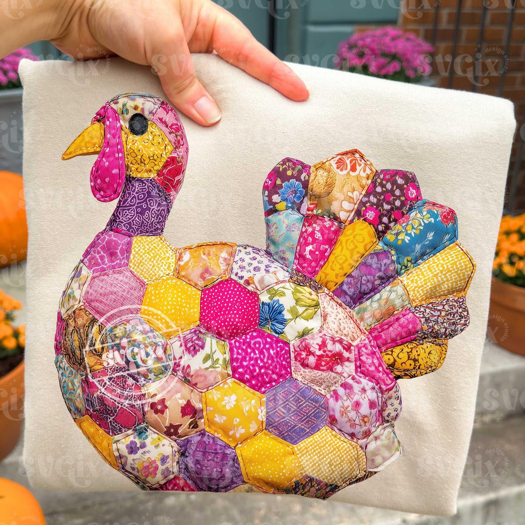Patchwork Turkey Png, Turkey Season Png, Turkey Png, Preppy Fall Png - Etsy