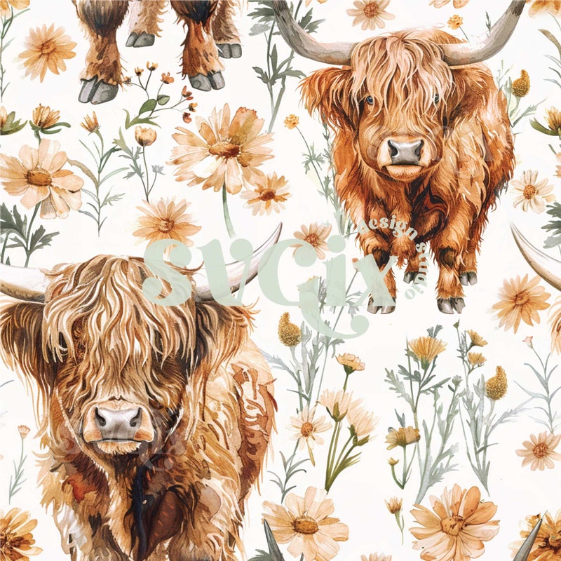 Highland Cow Wallpaper - Etsy