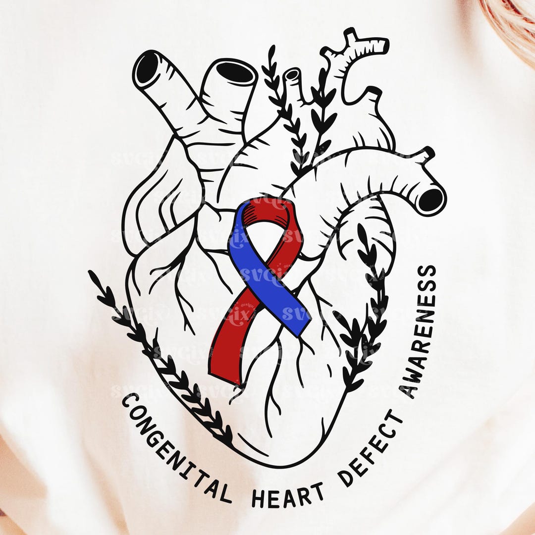 Congenital Heart Defect SVG CHD PNG Awareness Congenital Heart Defect ...