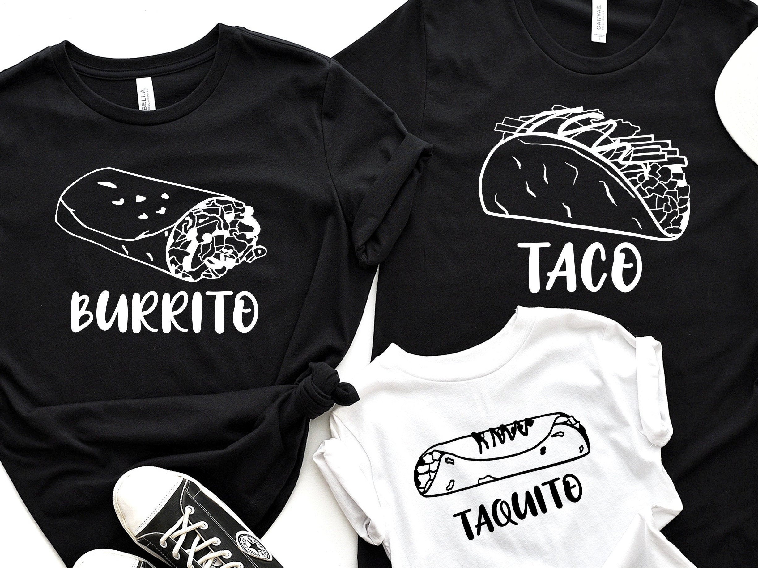 Taco Burrito Taquito SVG Family Matching Shirts SVG Cutting - Etsy Canada