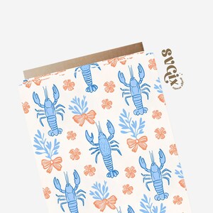 Lobster Seamless Coastal Seamless Marine Seaside Coquette Repeating ...