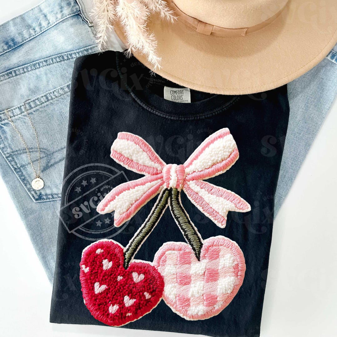 Chenille Cherries Png, Vday Cherry Png, Fuzzy Cherry PNG, Retro ...