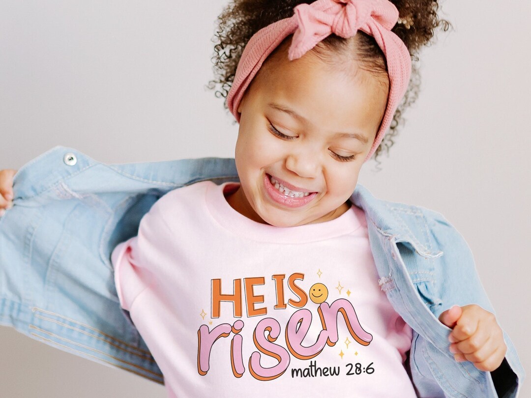 He is Risen Kids Png, Religious Easter PNG Kids - Etsy