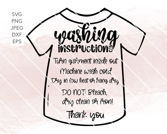 Washing Instructions Svg Care Instructions Card Svg Shirt Care | Etsy
