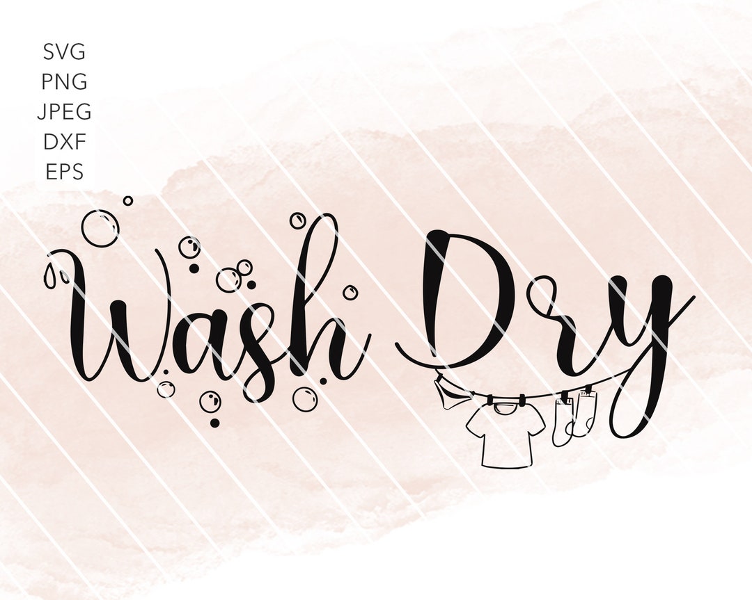 Wash Dry SVG Washer Dryer SVG Laundry Svg Files for Cricut - Etsy