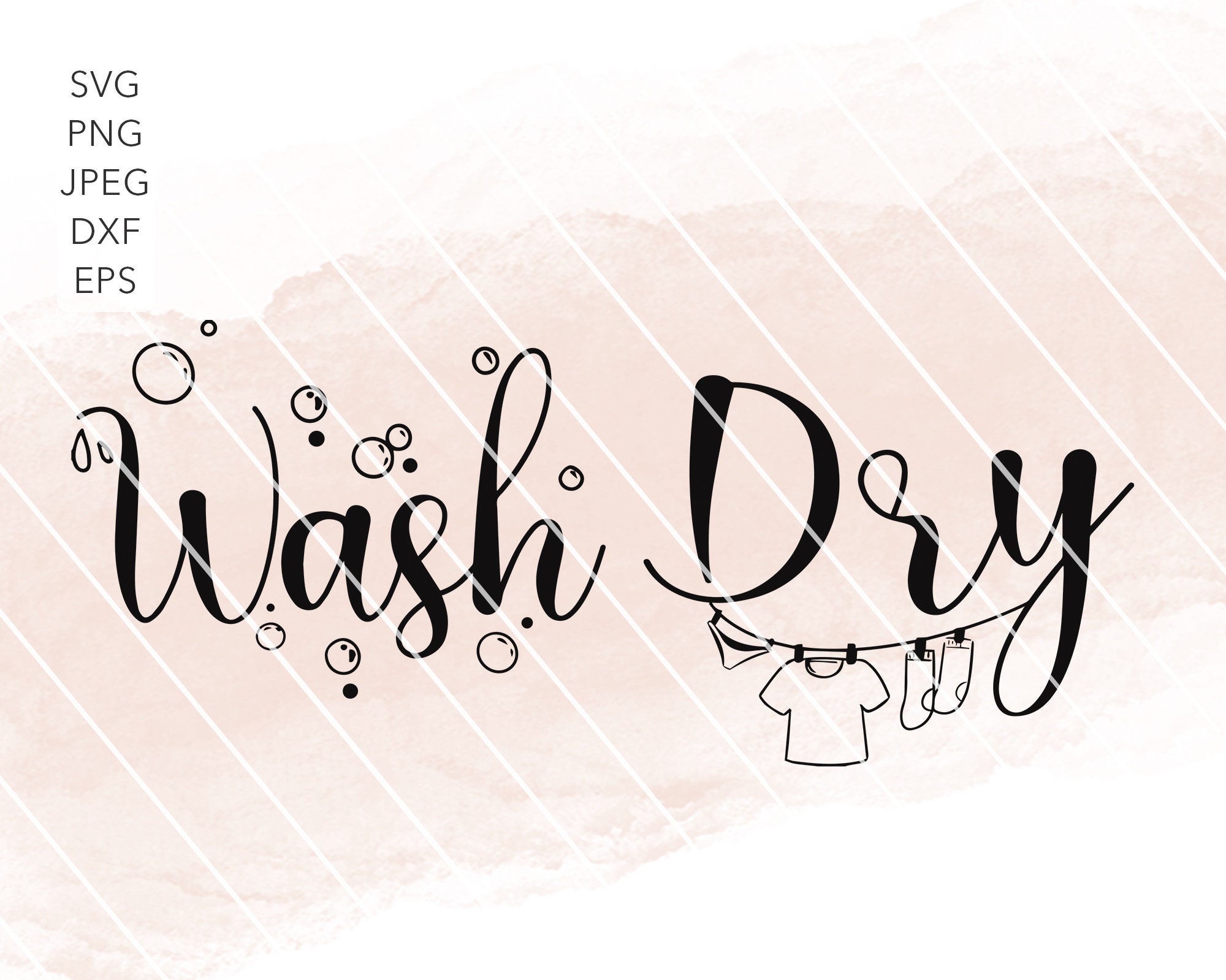 Wash Dry SVG Washer Dryer SVG Laundry Svg Files for Cricut | Etsy