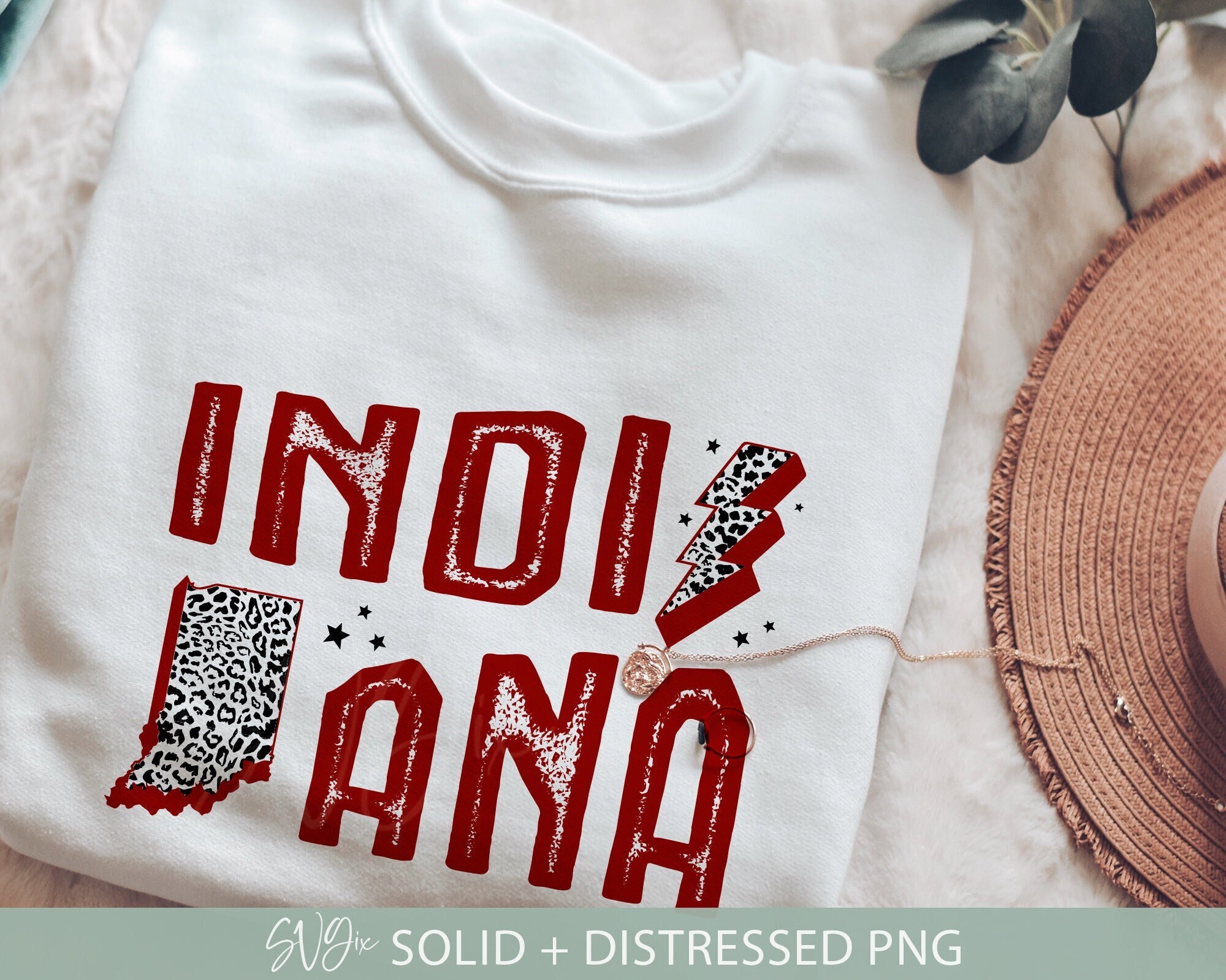 Indiana PNG Indiana Leopard Bolt Map State Png Sublimation - Etsy