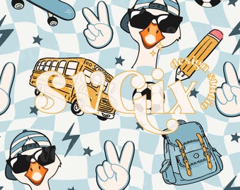 Back to School Boys Seamless Pattern - Boys Back to School Seamless ...