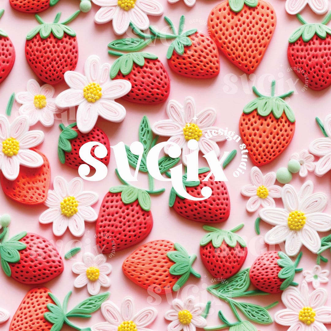 Summer Print Strawberry Seamless Summer Fruit Repeating Pattern for ...
