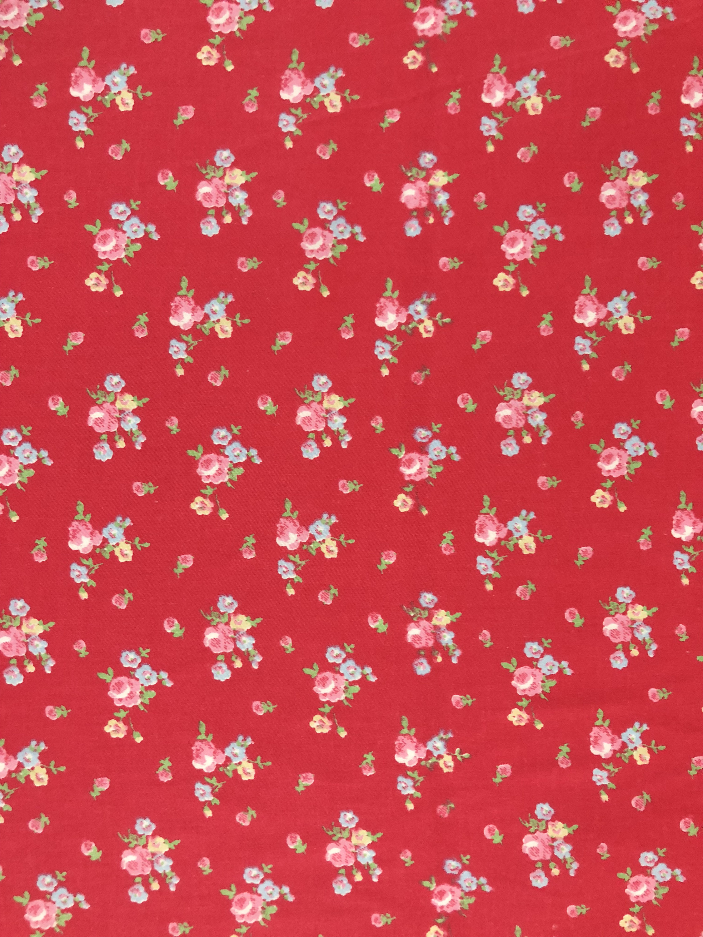 Cath Kidston Rose Bud Red 100% Cotton Haberdashery Fabric By | Etsy