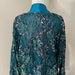 Vintage Victoria’s Secret Teal Silk Chiffon Sequin Kimono Robe Short ...