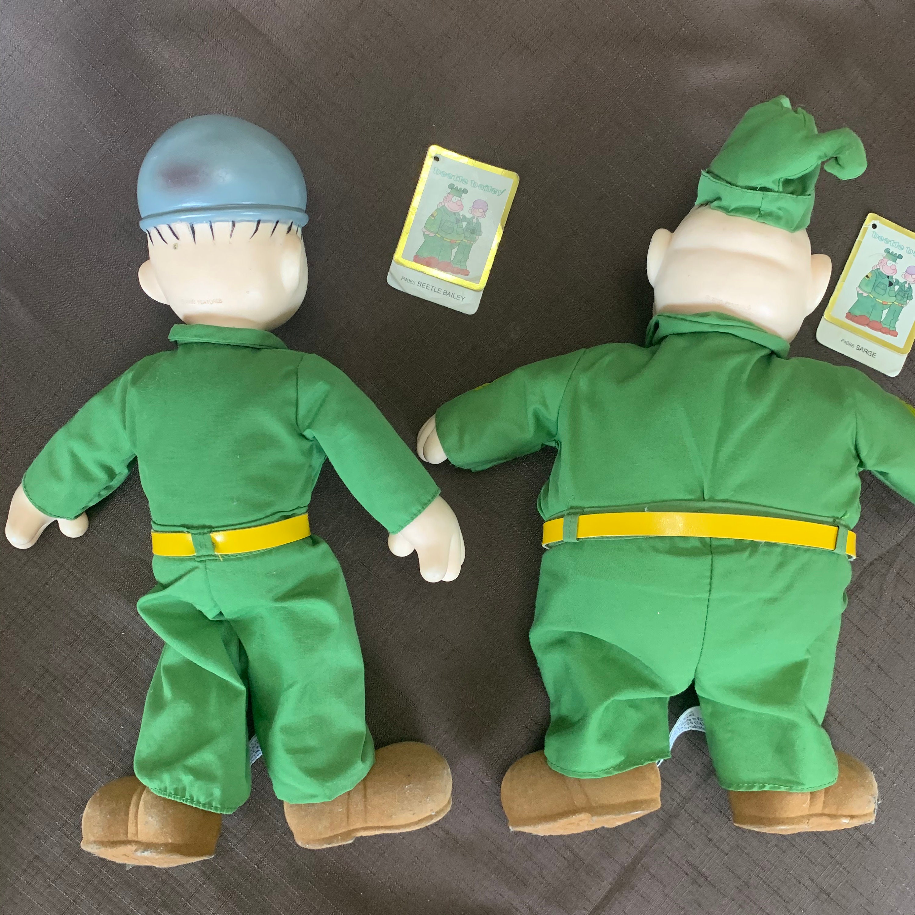 Vintage 1980s Beetle Bailey and Sarge Plush and Vinyl Dolls 2 Piece Set ...